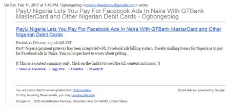 How To Send Summary Of Your Latest Blog Posts To Your Feedburner Email Subscribers Ogbongeblog