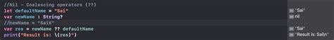 Nil Coalescing Operators Example To Unwrap Optionals When We… Saikrishna Patha