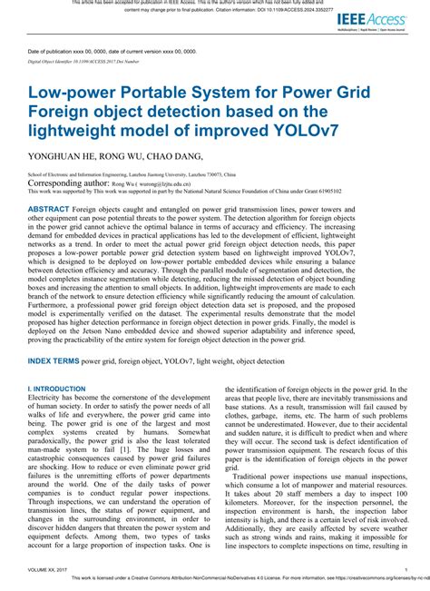 Pdf Low Power Portable System For Power Grid Foreign Object Detection