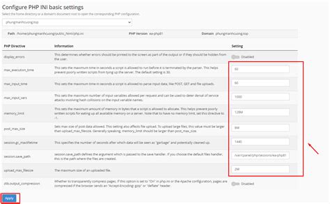how to use the multiphp ini editor in cpanel greencloud documentation