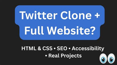 Create A Twitter Clone And A Full Responsive Website With Just Html
