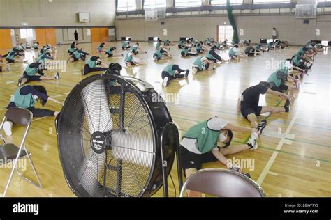 High School Students Take A Physical Education Class At Their School