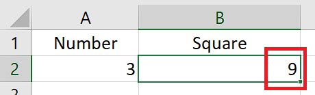 How To Square A Number In Excel Use Formula Or Function