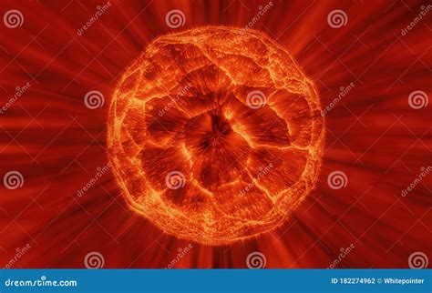 Exploding Planet Fierce Burst From The Core Explosion Stock Illustration Illustration Of
