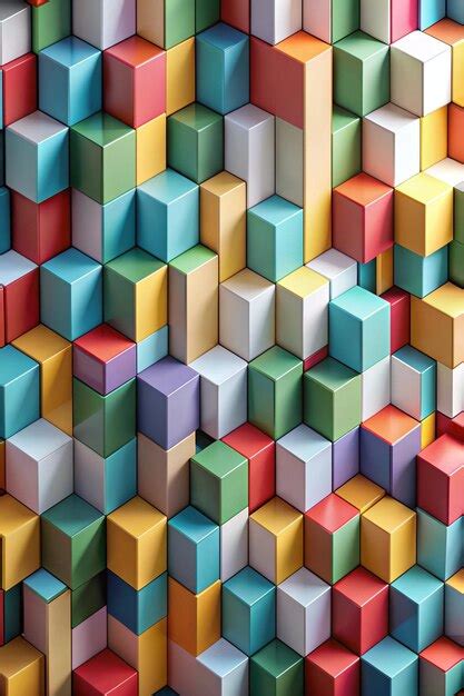 Color Cubic Columns Background Premium Ai Generated Image