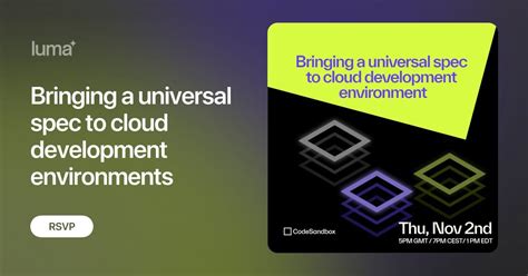Codesandbox On Linkedin Bringing A Universal Spec To Cloud Development Environments · Luma