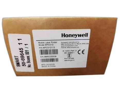 Handheld Honeywell Mpd 31d113 Resolution 203 Dpi 8 Dots Mm
