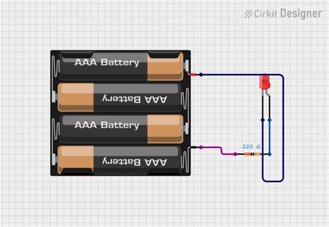 Simple Red Led Circuit With A 220 Ohm Resistor How To Guide And Editable Circuit Cirkit Designer