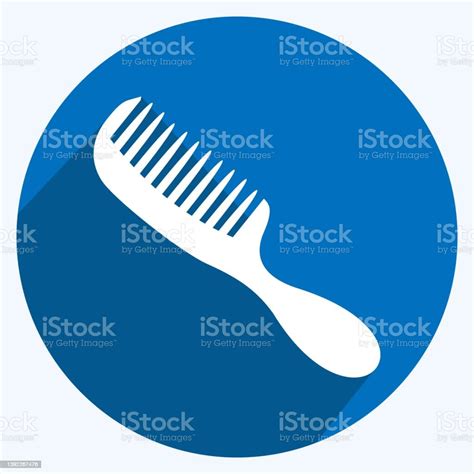 아이콘 헤어 브러시 뷰티 케어 기호에 적합합니다 긴 그림자 스타일 편집 가능한 간단한 디자인 디자인 템플릿 벡터 간단한 기호 그림 0명에 대한 스톡 벡터 아트 및 기타