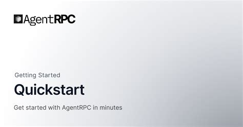 Quickstart Agentrpc
