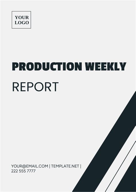 Free Production Weekly Report Template To Edit Online