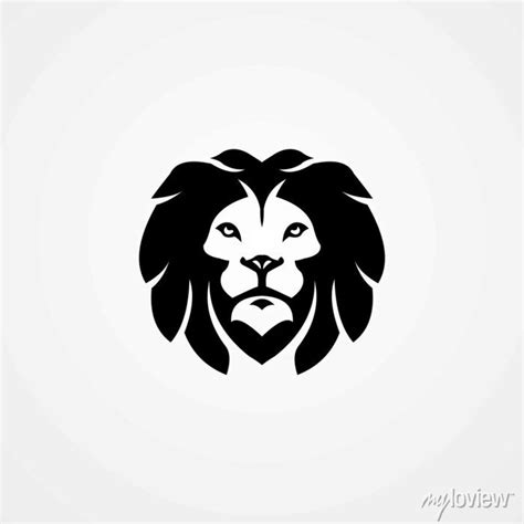 Singa Desain Logo Vektor Template • Wall Stickers Line Concept Logotype