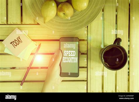 Writing Note Showing Speed Recognition Business Concept For Technology