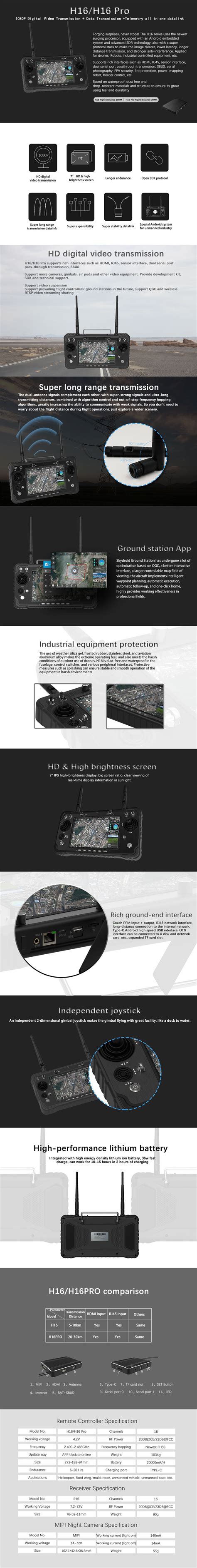 Holybro SKYDROID H16 [HeLi-H16] - USD $759.00 : Austars-Model.com
