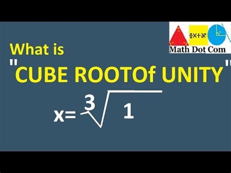 Cube Root Of Unity Concept And Theory Of Quadratic Equations Video Lecture Crash Course For