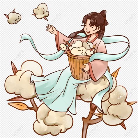 Girl Picking Cotton Bailu Autumn Autumn Png Picture And Clipart