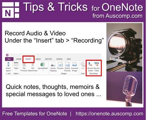 tips and tricks for onenote record audio notes video and images in