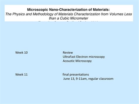 Week 10 Review Ultrafast Electron Microscopy Acoustic Microscopy Ppt Download