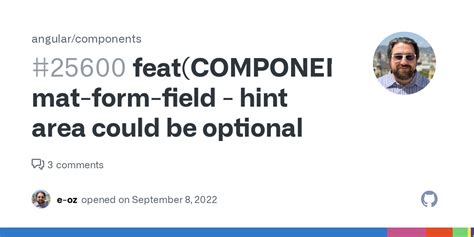 feat component mat form field hint area could be optional · issue
