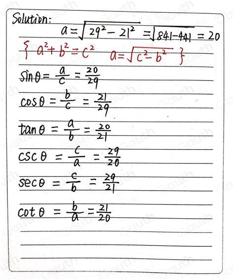 Solved Use The Pythagorean Theorem To Find The Length Of The Missing Side Of The Right Triangle