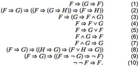 are the following logical statements all axioms of propositional