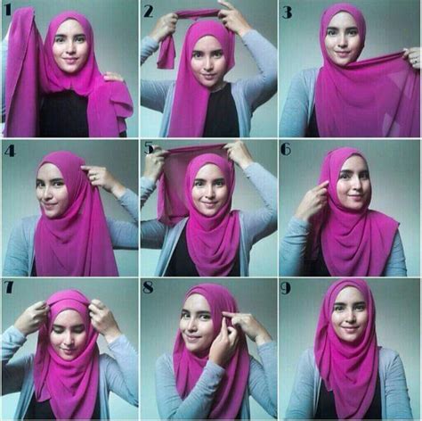 Easy hijab | Hijab style step by step, Simple hijab, Style hijab simple