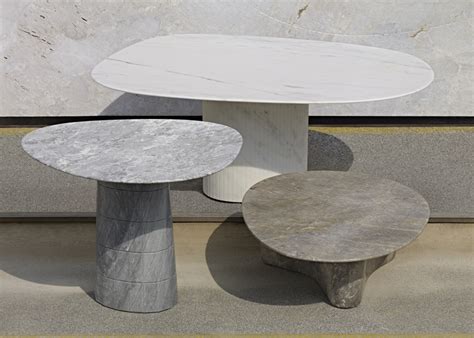 Scholten And Baijings Carve Geometric Patterns Into Marble Tables