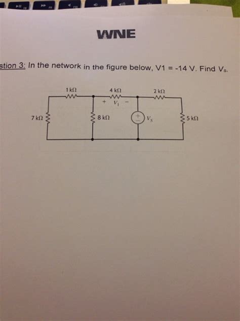 Solved In The Network In The Figure Below V V Find Chegg