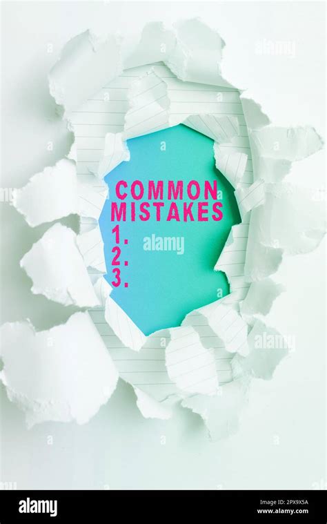 Hand Writing Sign Common Mistakes Conceptual Photo Actions That Are