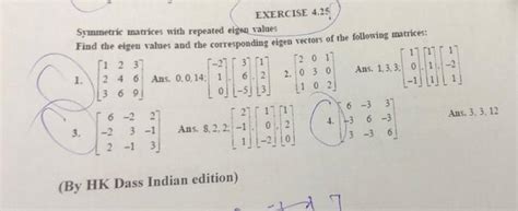 Solved Linear Algebra Eigen Value And Eigen Vectorsymmetric
