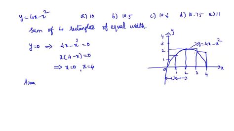 Multiple Choice If An Mram Sum With Four Rectangles Of Equal Width Is