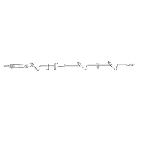 baxter 2c8541 iv pump set continu flo® gravity pump 3 ports 10 drops