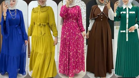 اجمل موديلات فساتين محجبات شتاء وربيع2024💞ملابس بنات محجبات انيقه