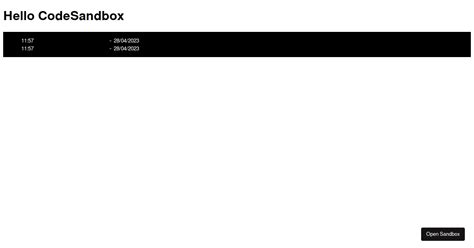 input date codesandbox