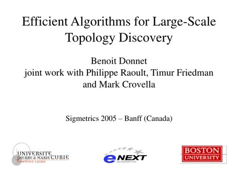 Ppt Efficient Algorithms For Large Scale Topology Discovery