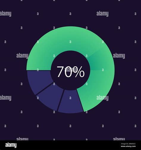 Ring Progress Infographic Chart Design Template For Dark Theme Stock