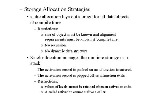 Chapter Runtime Environment Run Time Memory Organization