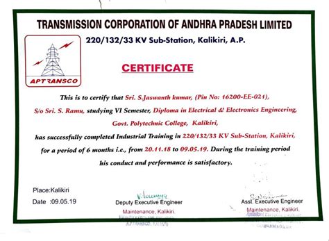 Jaswanth Kumar On Linkedin Excited To Announce That Ive Successfully Completed The Industrial