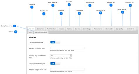 Theme Options Templatetoaster Web Design Software
