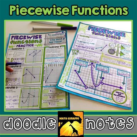 Piecewise Functions Doodle Notes 2 Versions Linear Functions And Higher