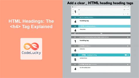Html Headings The H1 Tag For Main Titles Codelucky