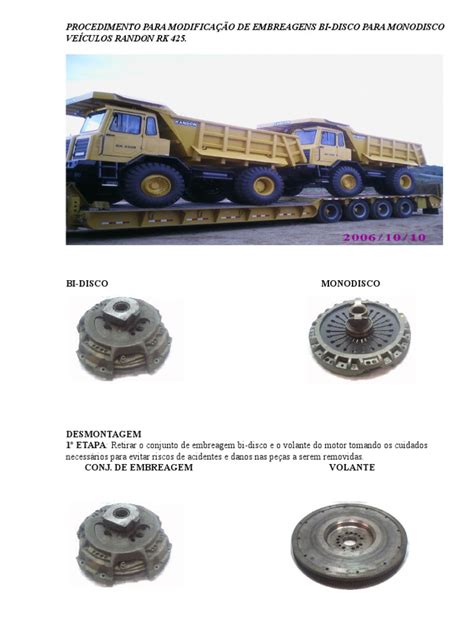 Modificação De Embreagens Monodisco Rk 425 Pdf Embreagem Engenharia Mecânica
