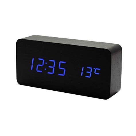 Modern Sensor Dual Led Display Digital Analog Digital Clocks And Wood Alarm Clock Buy