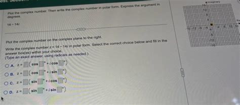 solved piot the complex number then wite the comptex number