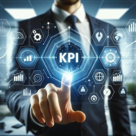 Premium Photo Corporate Executive Analyzing Kpi Holographic Interface
