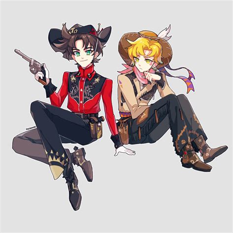 Safebooru 2boys Absurdres Battle Tendency Blonde Hair Boots Brown
