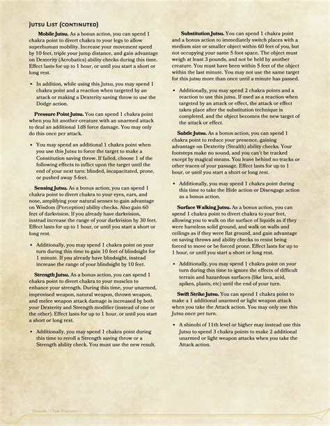 The Shinobi V2 0 Homebrew Class For 5e R Dndhomebrew