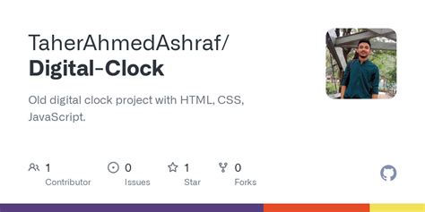 Github Taherahmedashrafdigital Clock Old Digital Clock Project With
