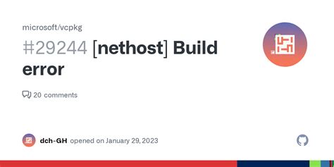 Nethost Build Error Issue Microsoft Vcpkg GitHub