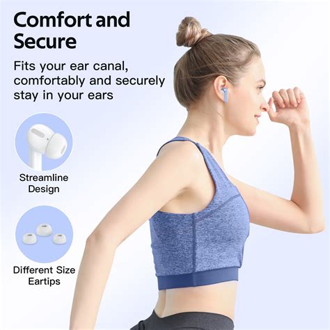 Tagry Bluetooth Headphones True Wireless Earbuds 60h Playback Led Powe